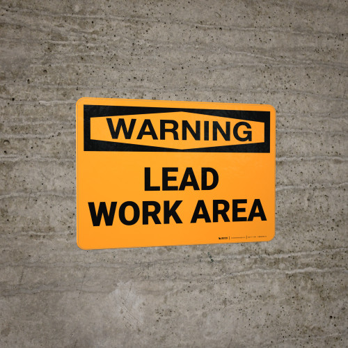 Warning: Public Health Lead Work Area - Wall Sign | Creative Safety Supply