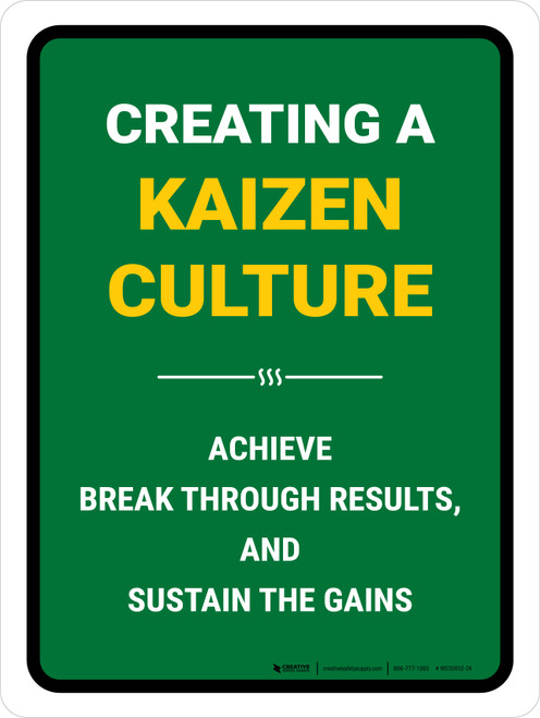 Create Kaizen Culture Portrait - Wall Sign