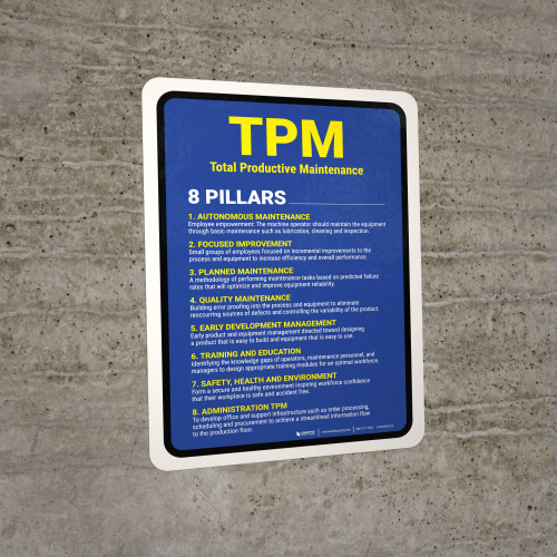 TPM 8 PILLARS Portrait - Wall Sign