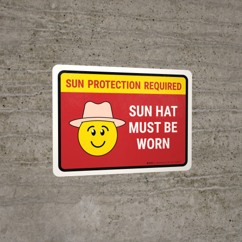 Sun Hat Must Be Worn Landscape - Wall Sign