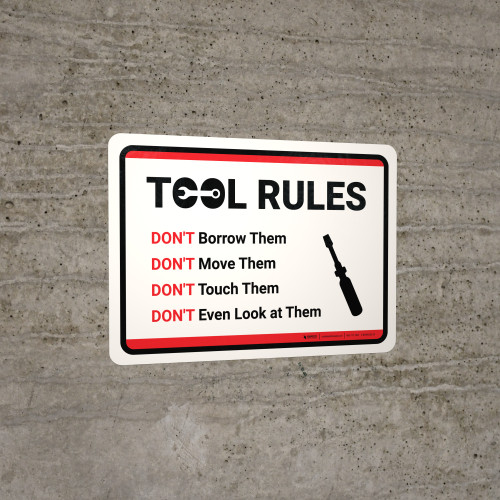 Tool Rules Landscape - Wall Sign