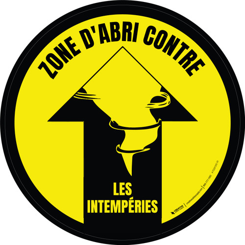 Zone d'abri Contre les Intempéries Flèche Étage Signe