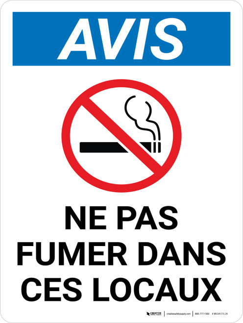 Notice: ne Pas Fumer dans Ces Locaux (Notice: No Smoking on These ...