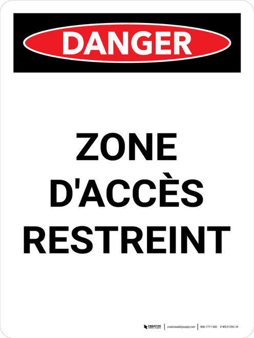 Danger: Zone Interdite (Danger: Restricted Area) Portrait French - Wall ...