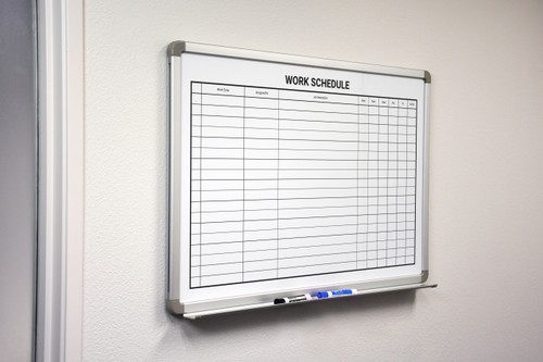 Work Schedule Dry Erase Board