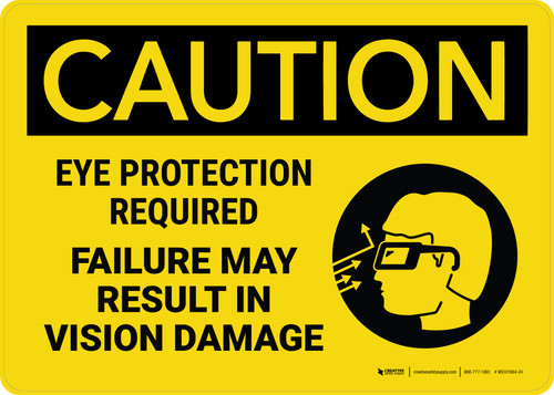 Caution: Eye Protection Required Failure May Result in Vision Damage ...