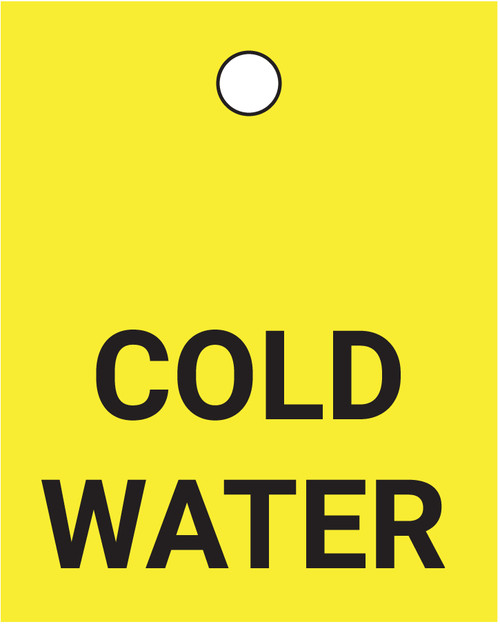 Cold Water - Valve Tag