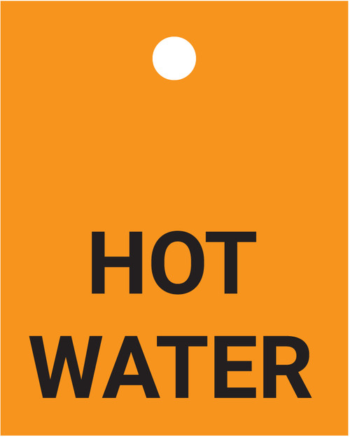 Hot Water - Valve Tag | Creative Safety Supply