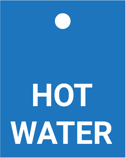 Hot Water - Valve Tag | Creative Safety Supply