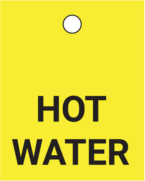 Hot Water - Valve Tag | Creative Safety Supply