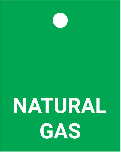 Natural Gas - Valve Tag