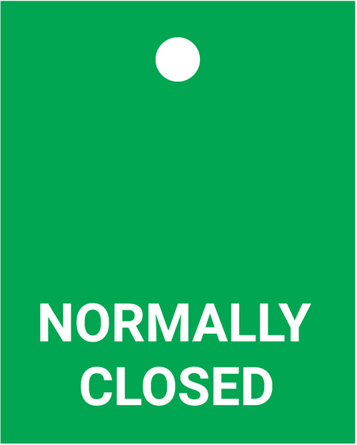 Normally Closed - Valve Tag | Creative Safety Supply