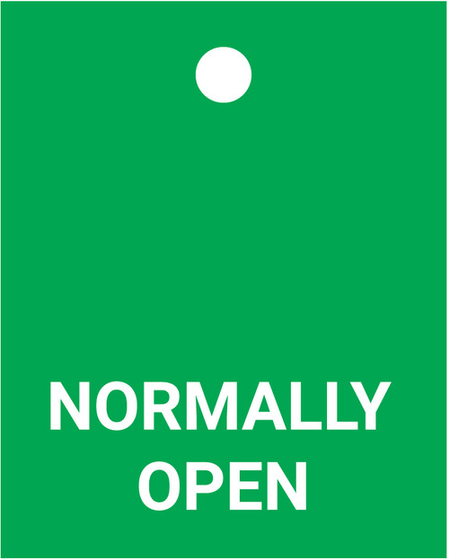Normally Open - Valve Tag