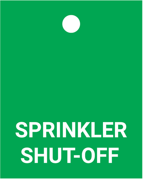 Sprinkler Shut-Off - Valve Tag