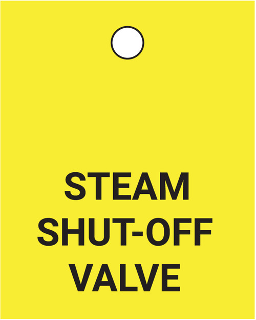 Steam Shut-Off Valve - Valve Tag | Creative Safety Supply