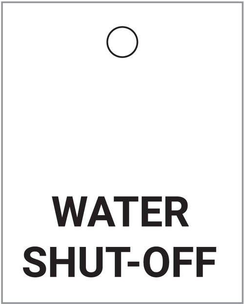 Water Shut-Off - Valve Tag | Creative Safety Supply