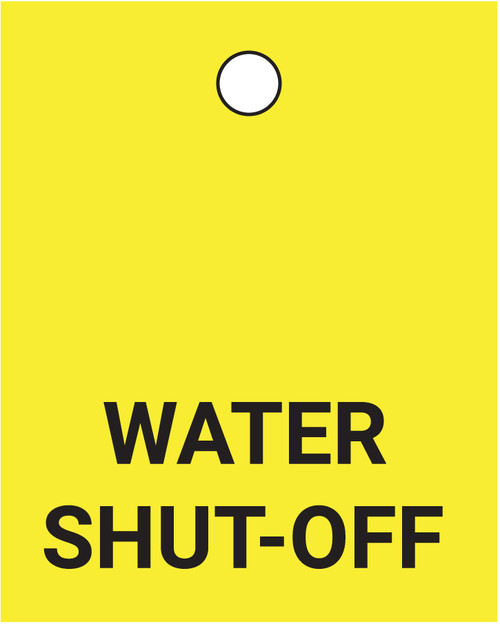 Water Shut-Off - Valve Tag