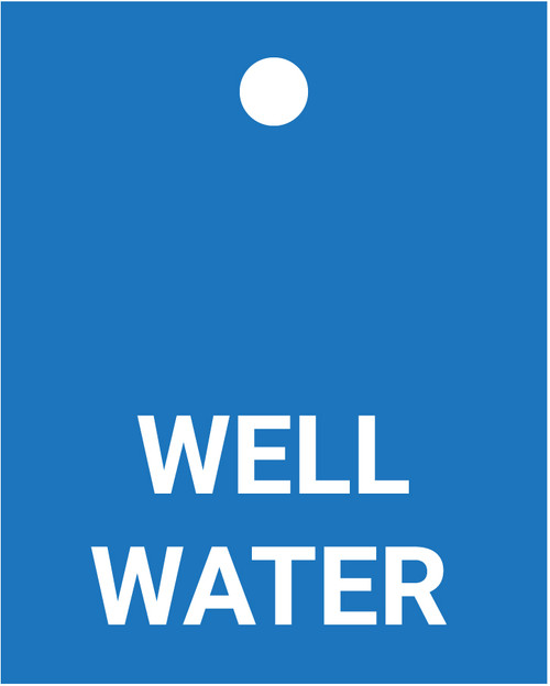 Well Water - Valve Tag