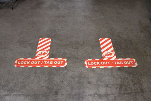 Lock Out Tag Out - Floor Sign T's