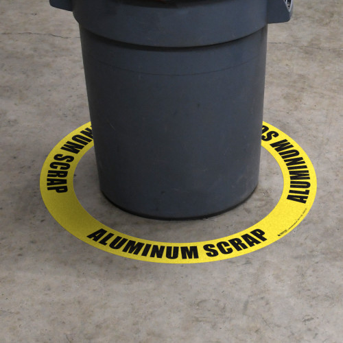 Aluminum Scrap - Circular Floor Sign Ring | Creative Safety Supply