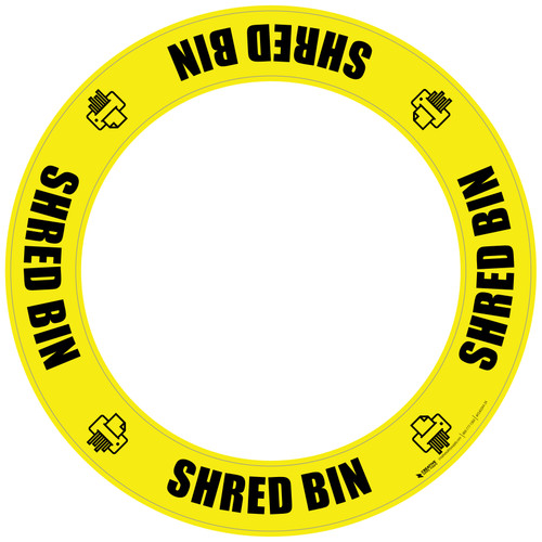 Shred Bin - Circular Floor Sign Ring
