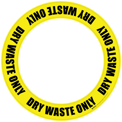 Dry Waste Only - Circular Floor Sign Ring