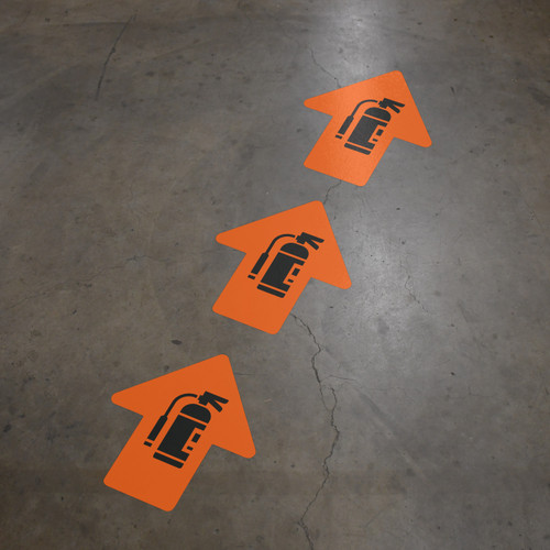 Fire Extinguisher Wayfinding Floor Sign Arrows | Creative Safety Supply