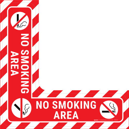 No Smoking Area - Floor Sign Corner