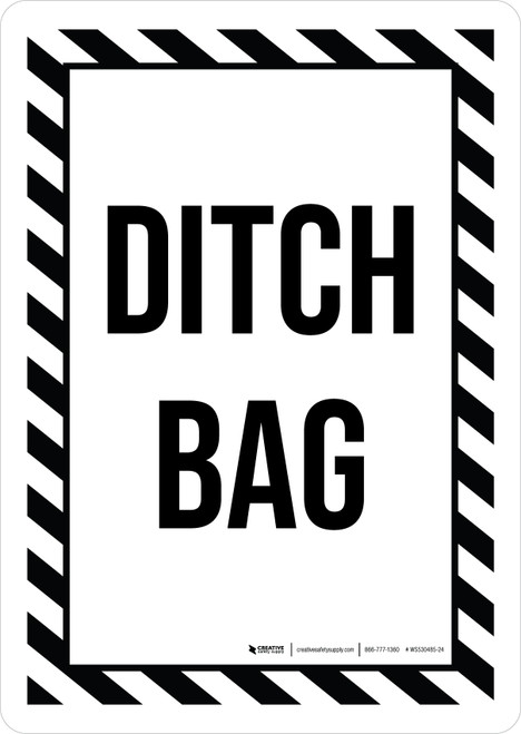 Ditch Bag Portrait - Wall Sign