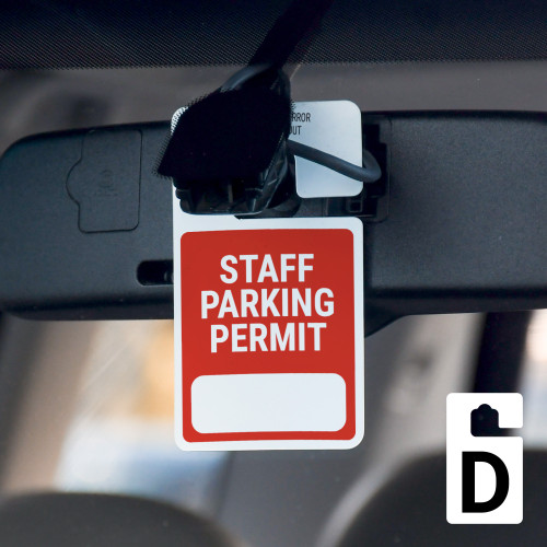 Staff Parking Permit - Write-on - Car Permit Parking Tag | Creative ...