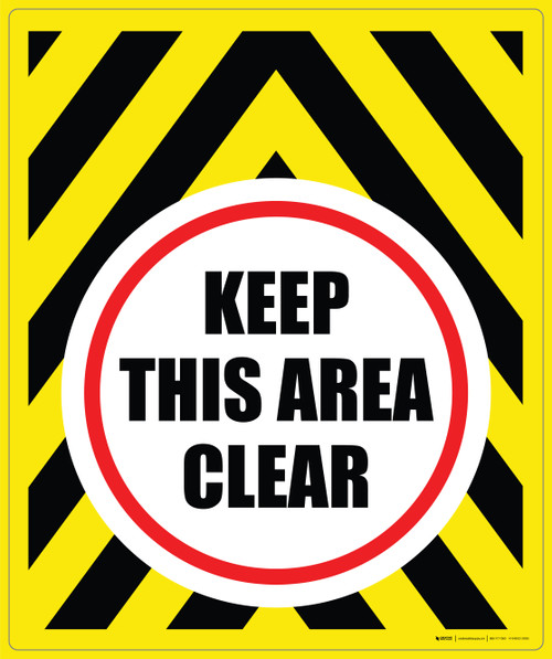 Keep This Area Clear Portrait - Large Floor Sign