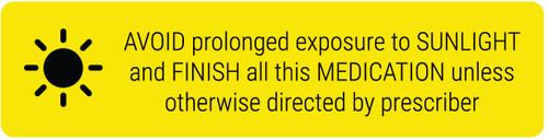 Avoid Prolonged Exposure to Sunlight - Pharmaceutical Auxiliary Labels