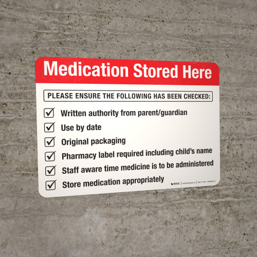 Medication Stored Here - Please Ensure The Following Has Been Checked ...