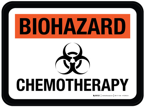 Biohazard - Chemotherapy Rectangle - Floor Sign