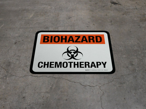 Biohazard - Chemotherapy Rectangle - Floor Sign