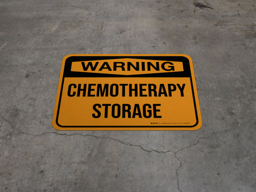 Warning - Chemotherapy Storage Rectangle - Floor Sign