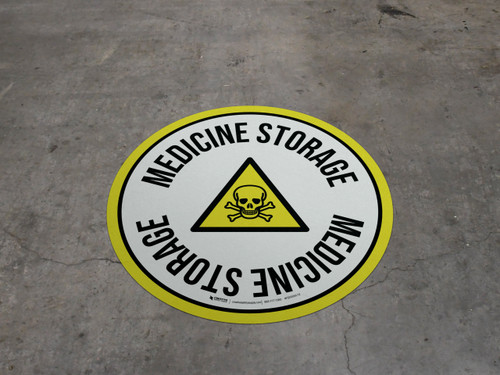 Medicine Storage Circular - Floor Sign