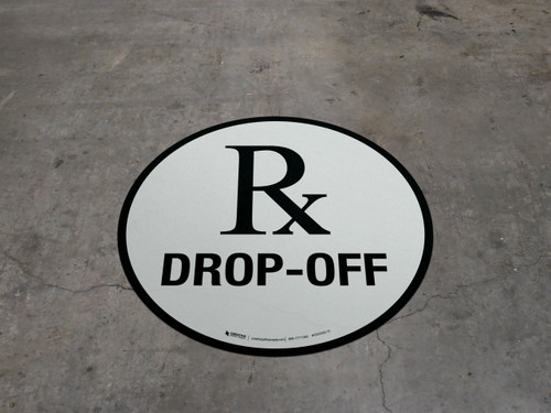 Prescribed Drug Rx Drop-off Circular - Floor Sign