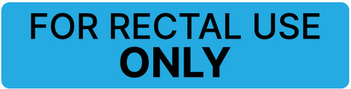 For Rectal Use Only (with Icon) - Pharmaceutical Auxiliary Label