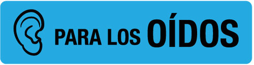 For The Ear (Spanish) - Pharmaceutical Auxiliary Label