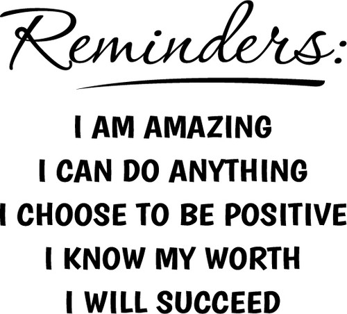Reminders I Am Amazing I Can Do Anything - Wall Decor | Creative Safety ...