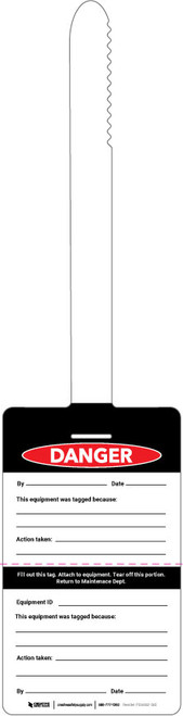 Danger - Self-Locking Tear-Off Tag