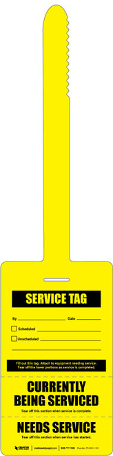 Service Tag: Currently Being Serviced/Needs Service Yellow - Self ...
