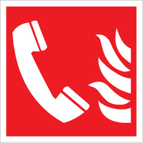 Fire Emergency Telephone Fire Safety - IMO Glow Label