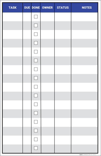 Task List Portrait Whiteboard