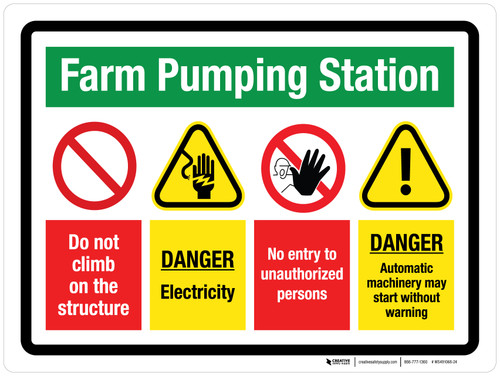 Farm Pumping Station Landscape - Wall Sign