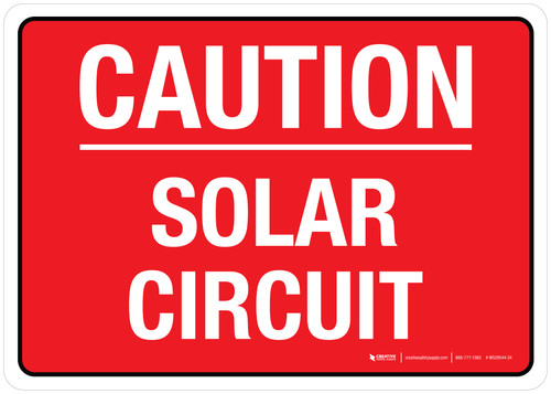 Caution - Solar Circuit Red Landscape - Wall Sign