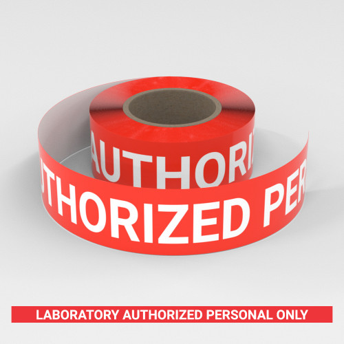 Laboratory Authorized Personal Only Smart Stripe Inline Printed Floor