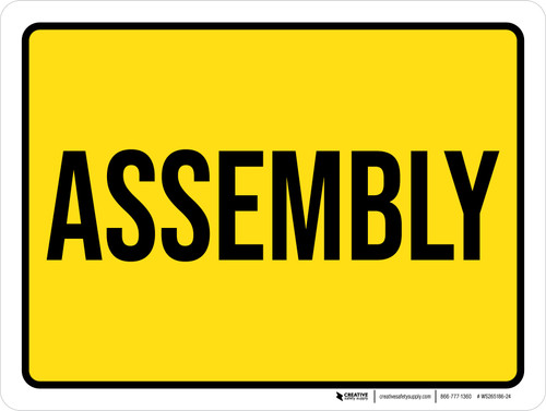 Assembly Yellow Landscape - Wall Sign