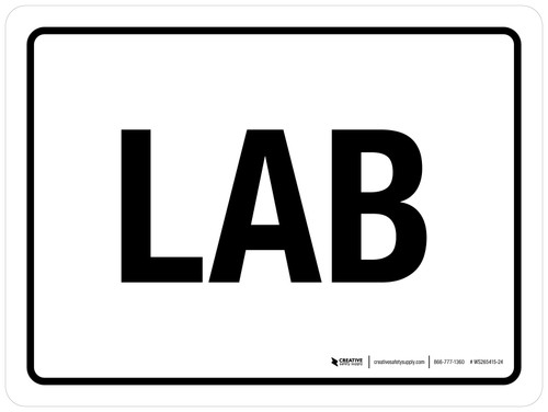 Lab White Landscape - Wall Sign